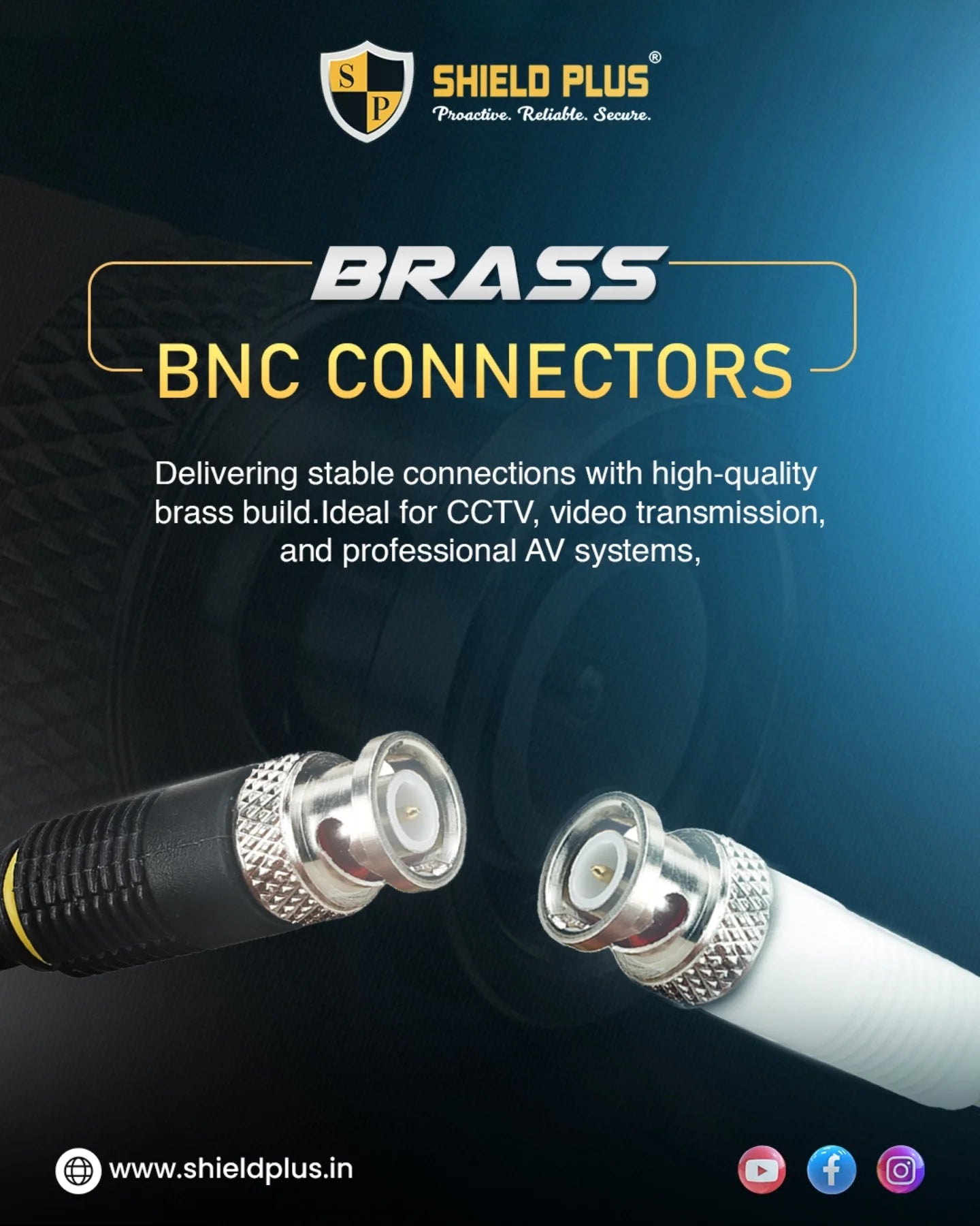 SP-BRASS BNC CONNECTOR – Shield Plus