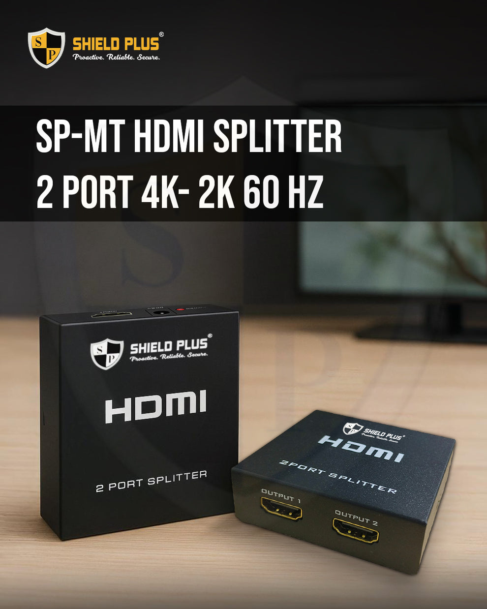 SP-MT HDMI SPLITTER 2 PORT 4K- 2K 60 HZ – Shield Plus