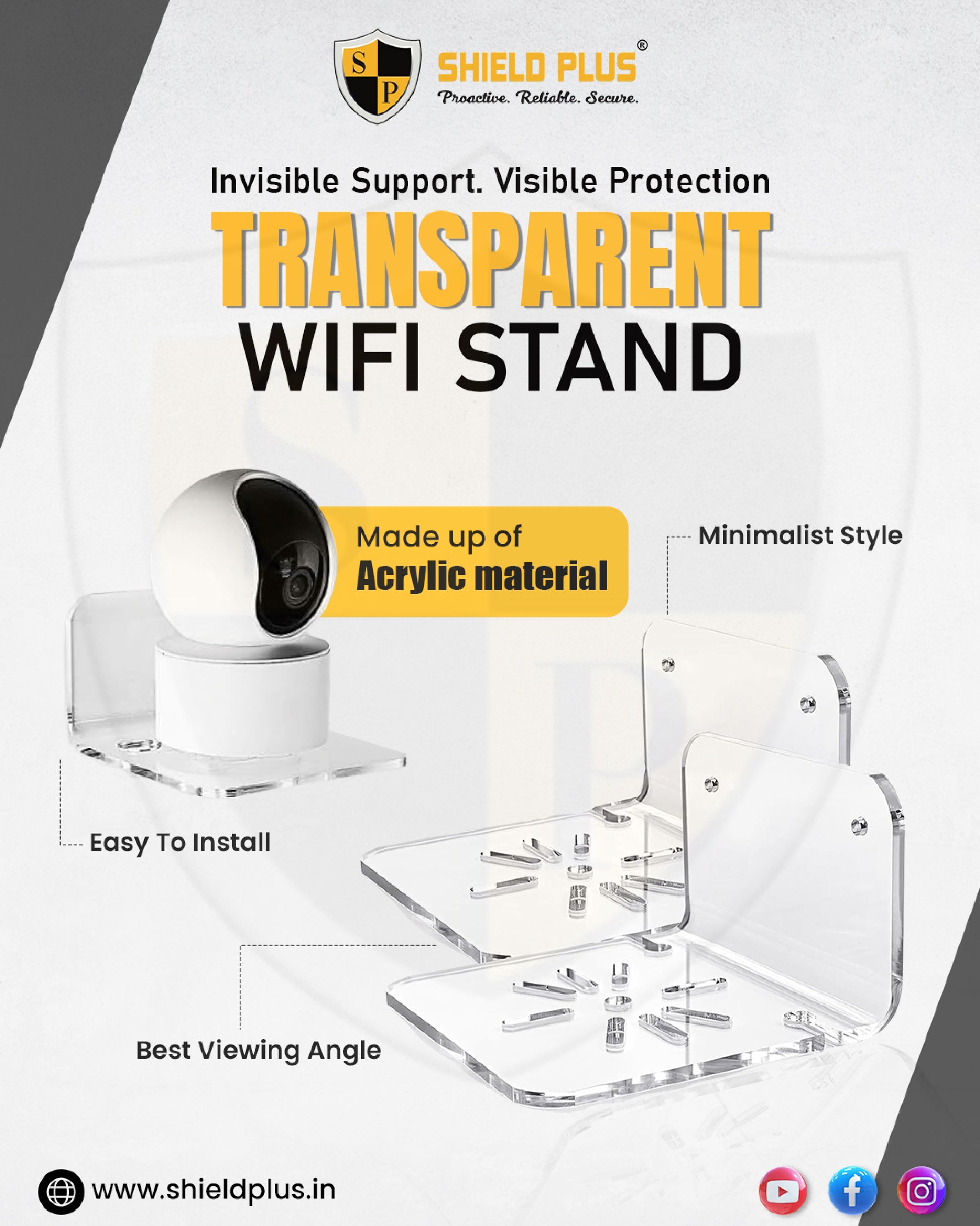 SP-TRANSPARENT WIFI STAND – Shield Plus