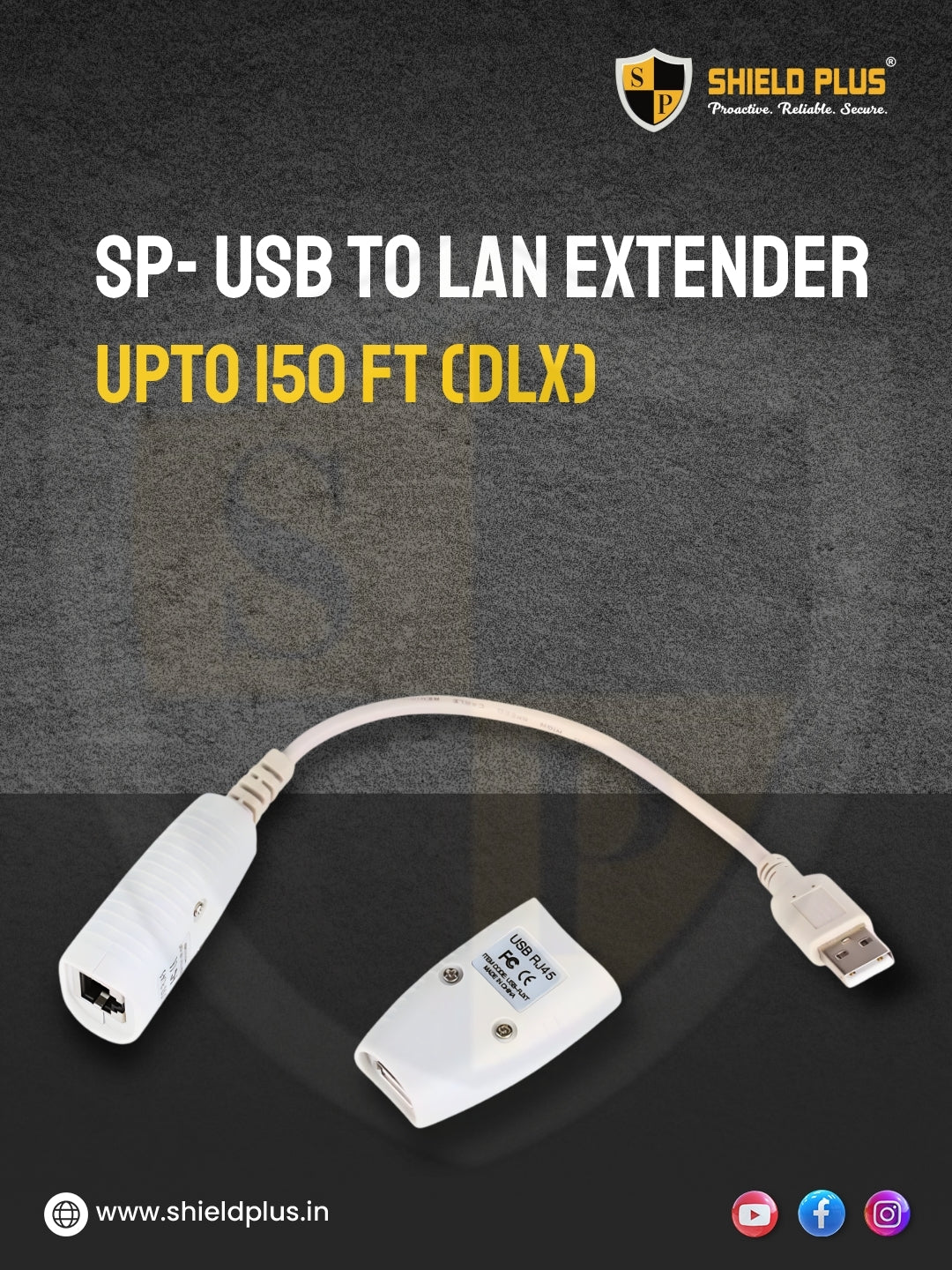 SP- USB TO LAN EXTENDER UPTO 150 FT (DLX) – Shield Plus